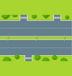 Connectable highway road elements crossroads Vector Image