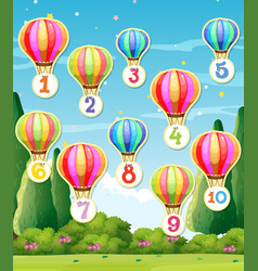 Counting numbers 1 to 10 for kids Royalty Free Vector Image