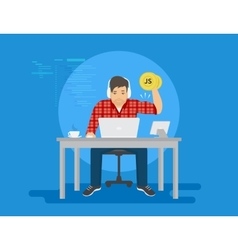 Cheerful young man Royalty Free Vector Image - VectorStock