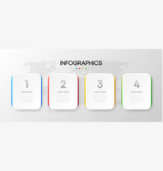 Business infographic data visualization square Vector Image