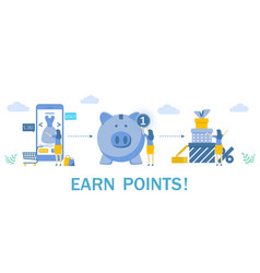 Cash back reward program concept Royalty Free Vector Image