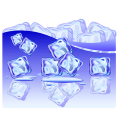 Ice cubes Royalty Free Vector Image - VectorStock