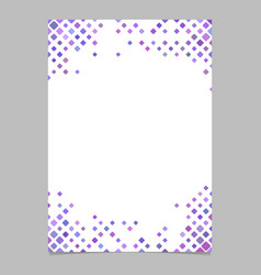 Purple diagonal square pattern page template Vector Image