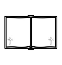 Holy bible silhouette Royalty Free Vector Image