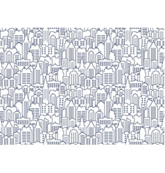 Cityscape seamless pattern with buildings Vector Image