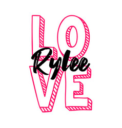 Rylee Royalty Free Vector Image - VectorStock