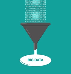 Sales funnel big data flat concept Royalty Free Vector Image