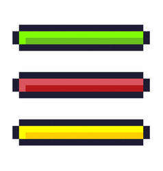 Loading progress bar pixel art cartoon retro game Vector Image