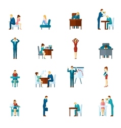 People and emotions icons set Royalty Free Vector Image