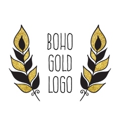 Boho logo card Royalty Free Vector Image - VectorStock