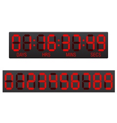 Digital countdown timer 01 Royalty Free Vector Image