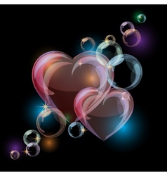 Shiny bubble heart Royalty Free Vector Image - VectorStock