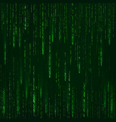 Streaming binary code background coding or hacker Vector Image