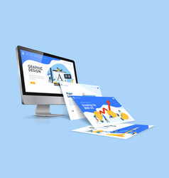 Html5 css3 js icon set web development logo icon Vector Image