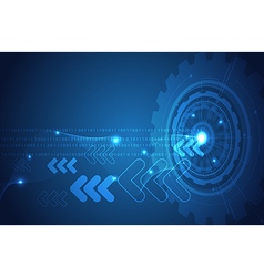 Bright blue hi-tech design Royalty Free Vector Image