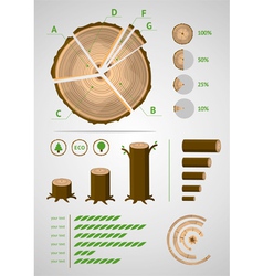 Different types of stumps Royalty Free Vector Image