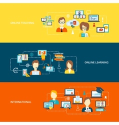 Online education sticker set Royalty Free Vector Image