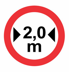 Maximum height traffic sign Royalty Free Vector Image