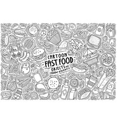 Streetfood fast food drink neon sign fastfood Vector Image