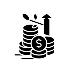 Income black icon concept Royalty Free Vector Image