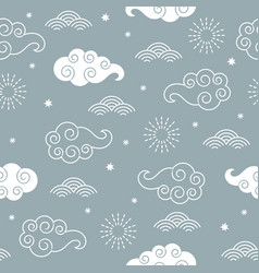 Cloud pattern cloudy sky seamless background Vector Image
