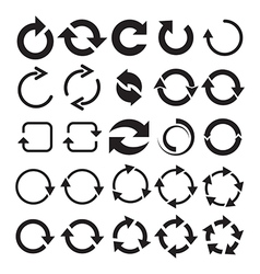 Circle refresh reload rotation loop arrows Vector Image