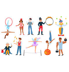 Circus artist silhouette Royalty Free Vector Image