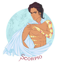 Sign scorpio as a man Royalty Free Vector Image