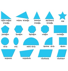 Shapes chart for kids Royalty Free Vector Image