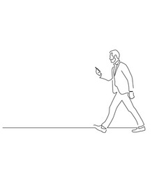 People on street isolated line drawing Royalty Free Vector
