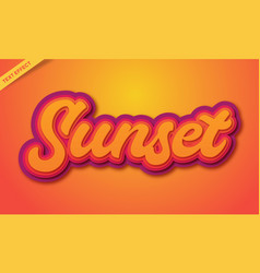 Sunrise text effect design Royalty Free Vector Image
