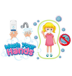 Coronavirus poster design for preventions of Vector Image