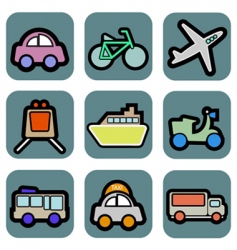 Cartoon transportation Royalty Free Vector Image