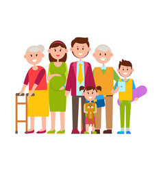 Big family Royalty Free Vector Image - VectorStock