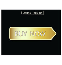 Gold icon golden web buttons set Royalty Free Vector Image