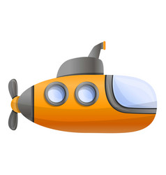 Yellow submarine icon flat style Royalty Free Vector Image