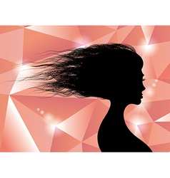 Women model hairstyle Royalty Free Vector Image