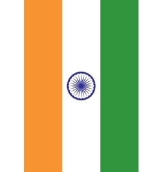 Indian flag wheel design with tri colors Vector Image