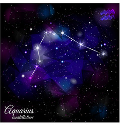 Leo constellation with triangular background Vector Image