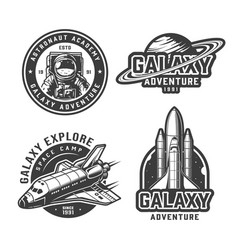 Monochrome of space shuttle Royalty Free Vector Image