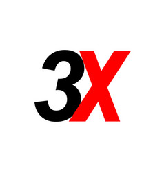 3x sign icon Royalty Free Vector Image - VectorStock