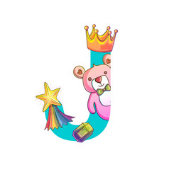 Cute magic letter u Royalty Free Vector Image - VectorStock