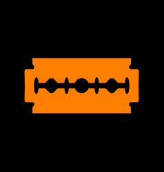 Razor blade sign black dotted icon on Royalty Free Vector