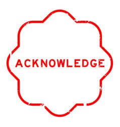 Grunge green acknowledge word rubber seal stamp Vector Image