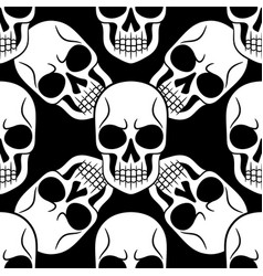 Tattoo skull seamless pattern Royalty Free Vector Image