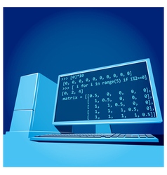 Computer workstation Royalty Free Vector Image