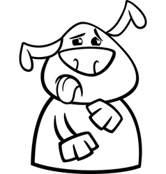 Dog expressing yuck cartoon Royalty Free Vector Image