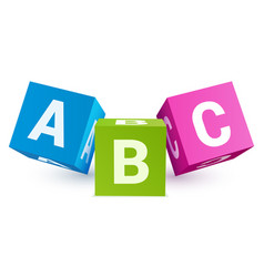 Alphabet blocks for children vertical pyramid Vector Image