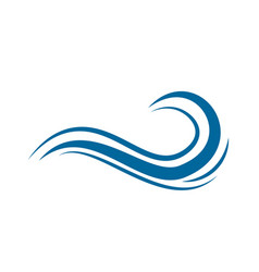 Blue wave icon Royalty Free Vector Image - VectorStock