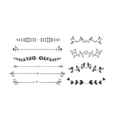 Text separators decoration set Royalty Free Vector Image